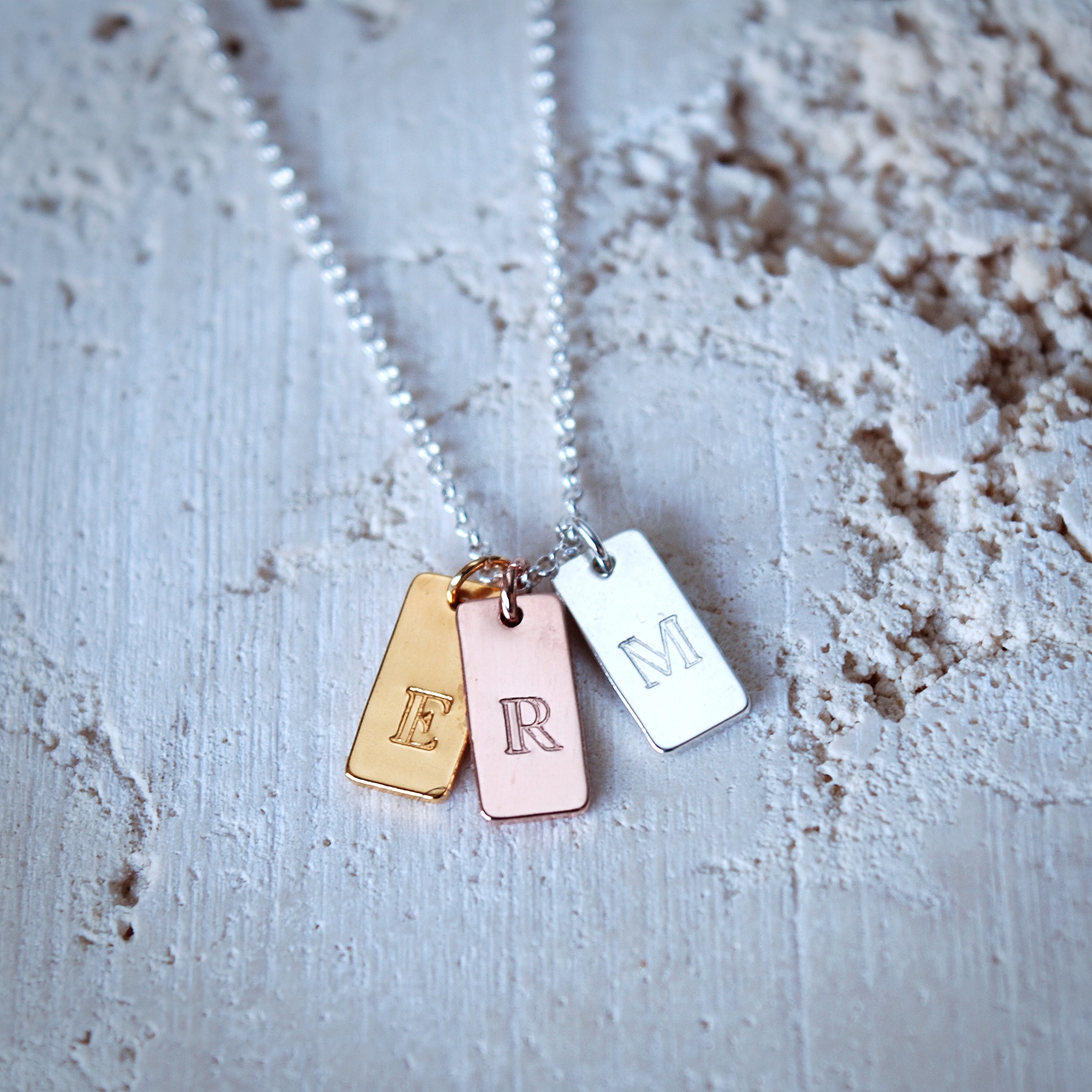 Personalised Initial Tag Necklace Make It With Words