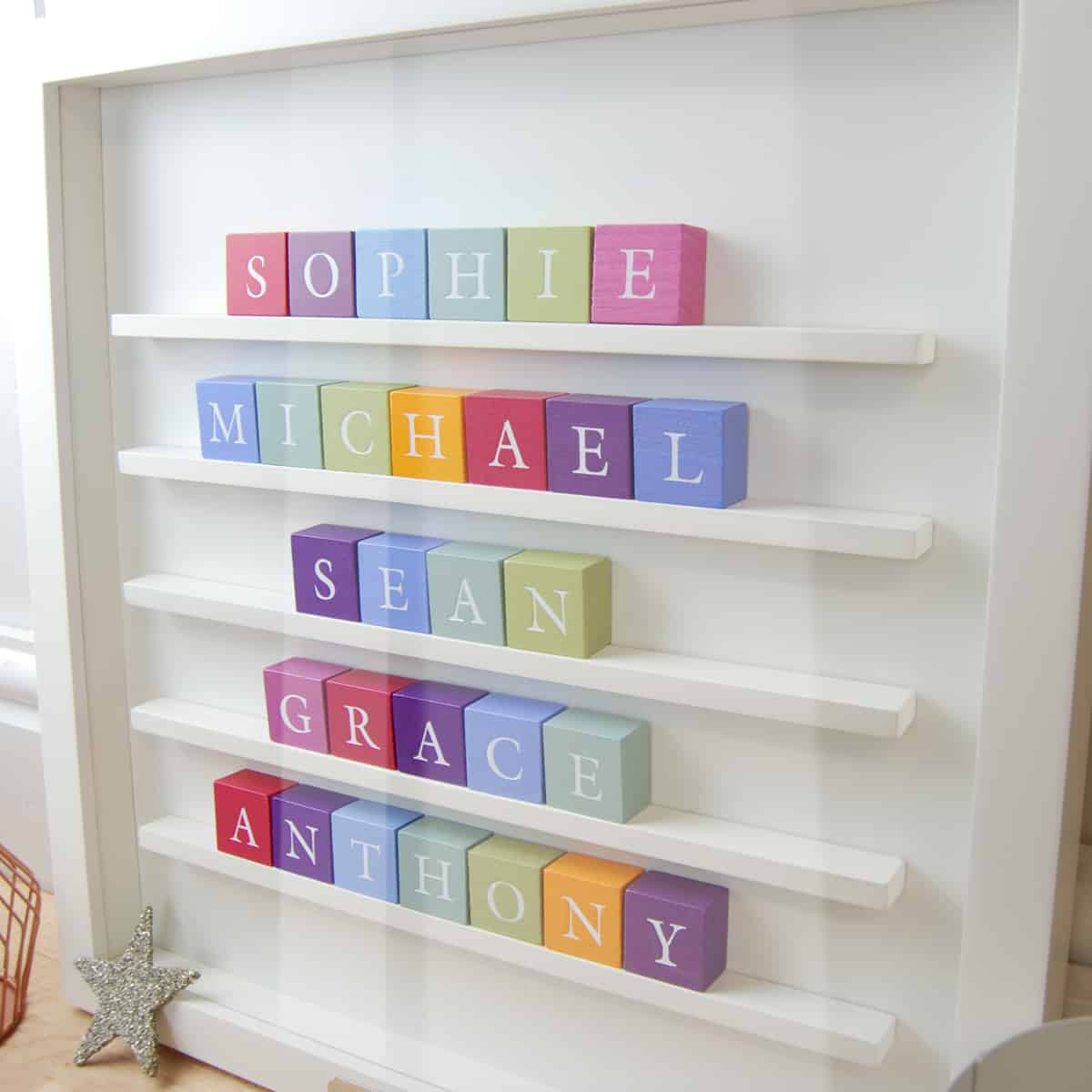 ABC Frame - 5 Lines (Names or words) - Make it with Words