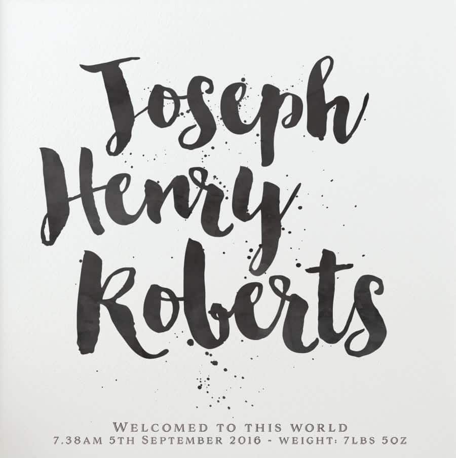 Watercolour Name - Art print - Make it with Words