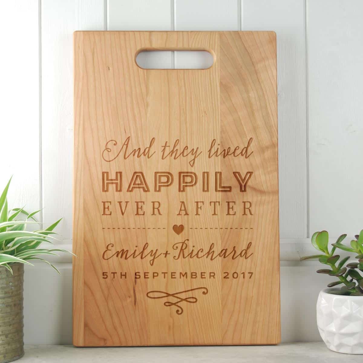 Happily Ever After Wedding Chopping board - Make it with Words