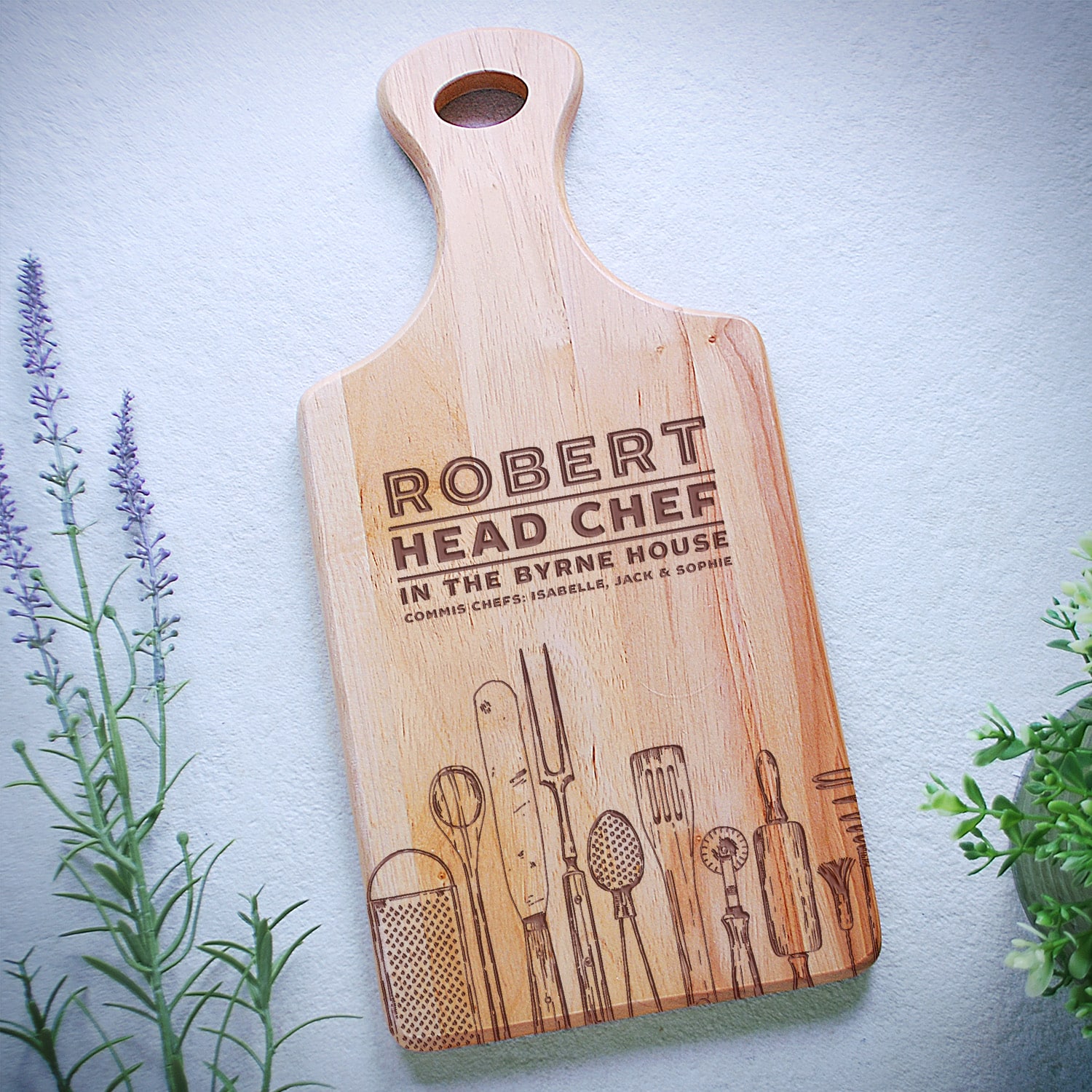 Head Chef Personalised Cutting board - Make it with Words