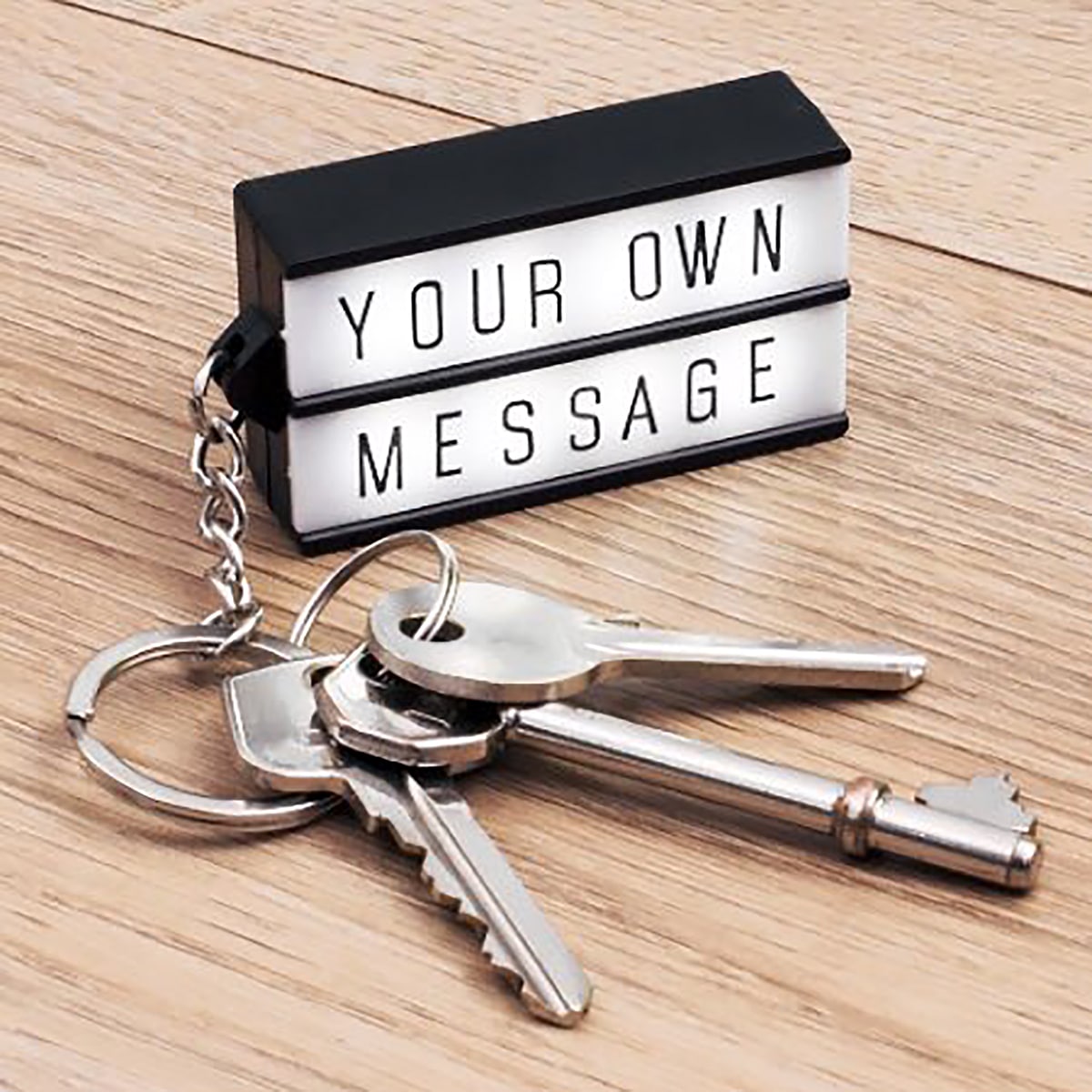 Personalise Yourself light box keychain - Make it with Words