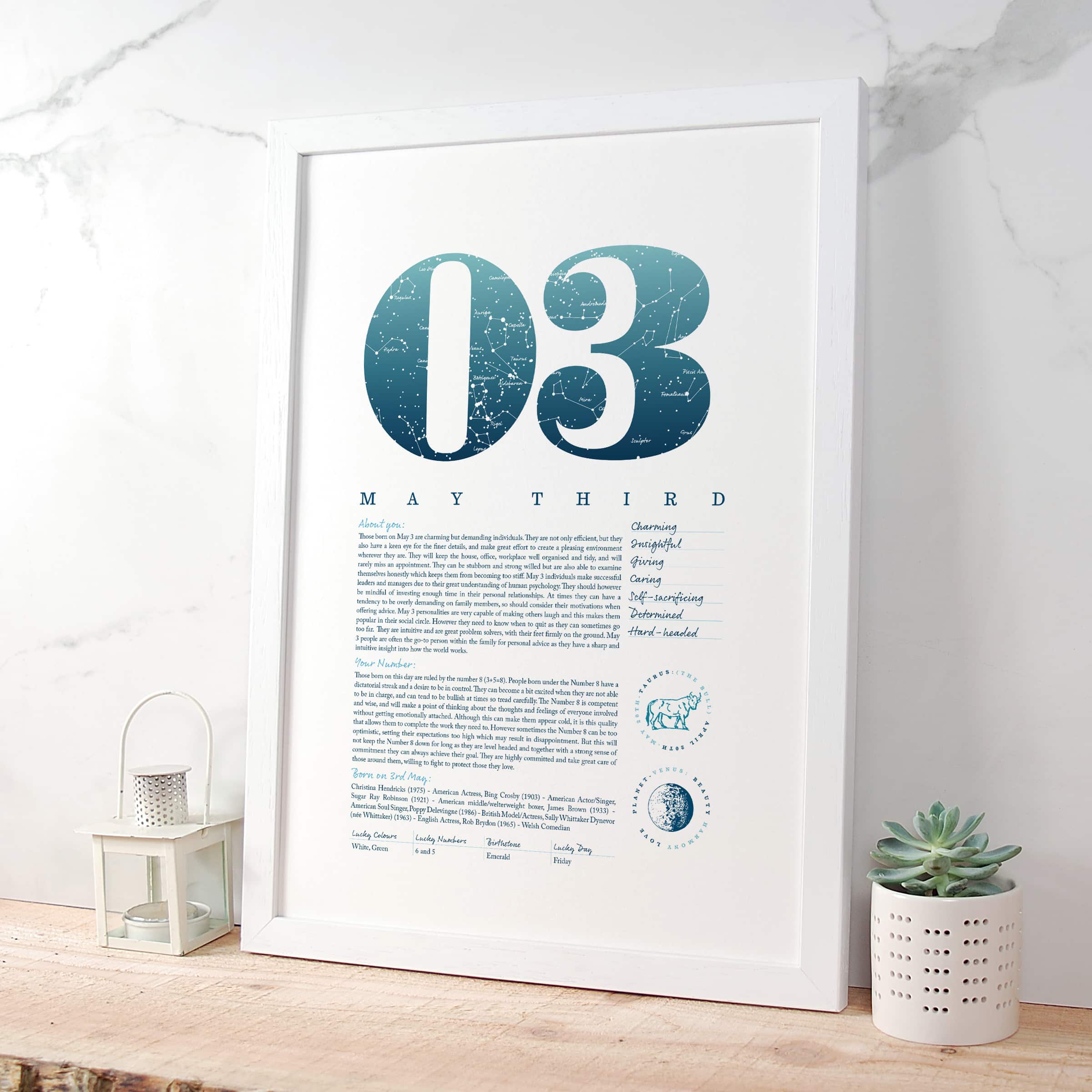 May 3rd Birthday Print - Make it with Words