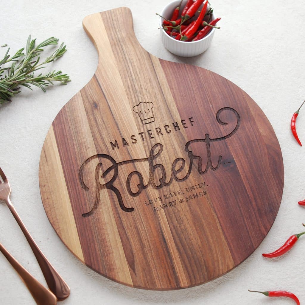 Gift for Chef: Handcrafted Walnut Chopping Board - Make it with Words