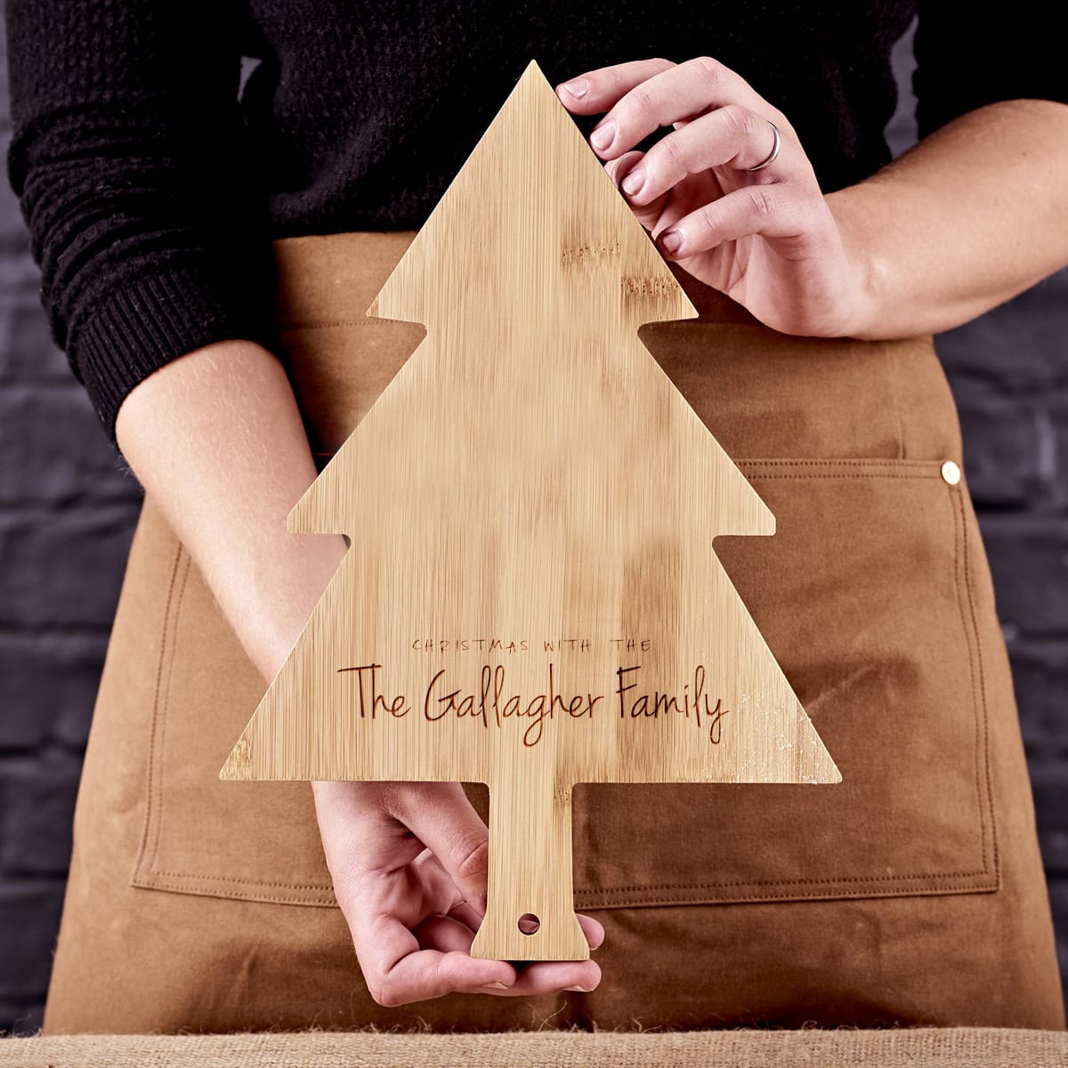 Christmas Tree Family Personalised Serving Board - Make it with Words
